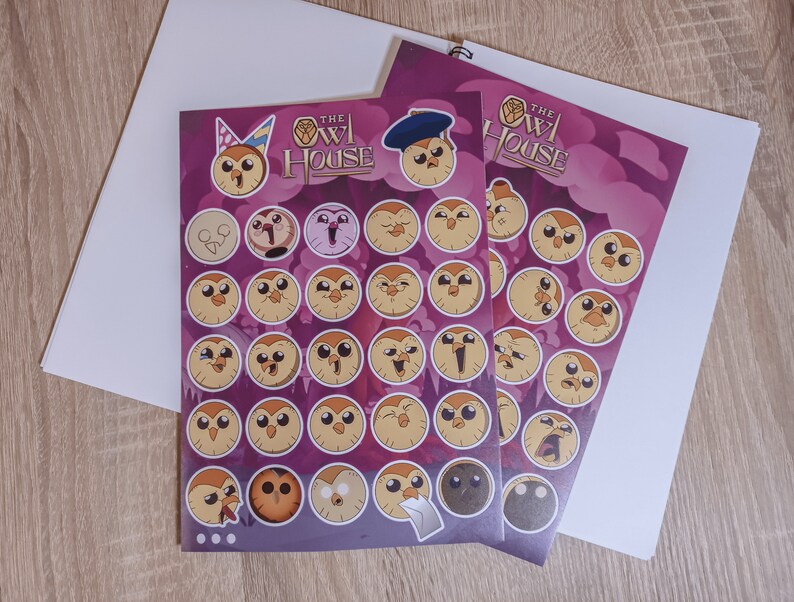 The Owl House Happy and Sad Hooty Sticker Pack | Etsy