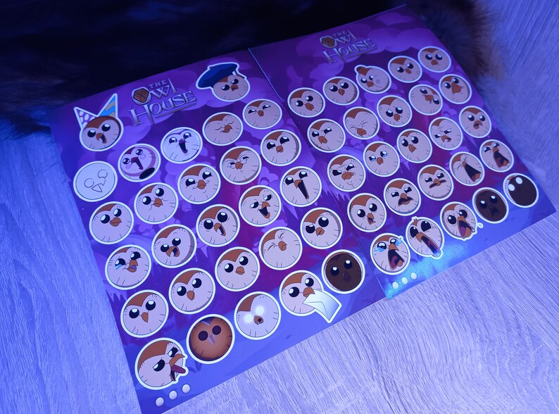 The Owl House Happy and Sad Hooty Sticker Pack - Etsy