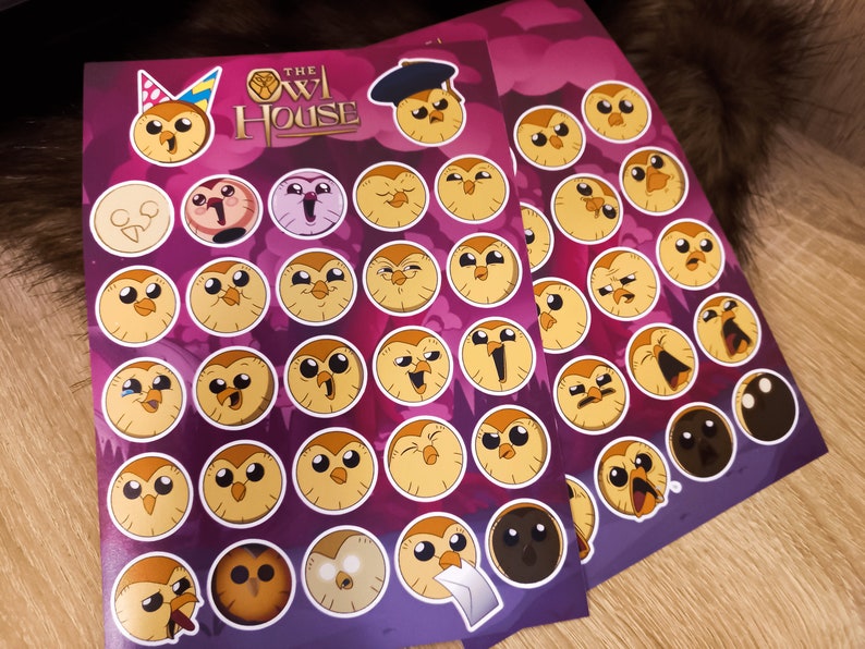 The Owl House Happy and Sad Hooty Sticker Pack - Etsy