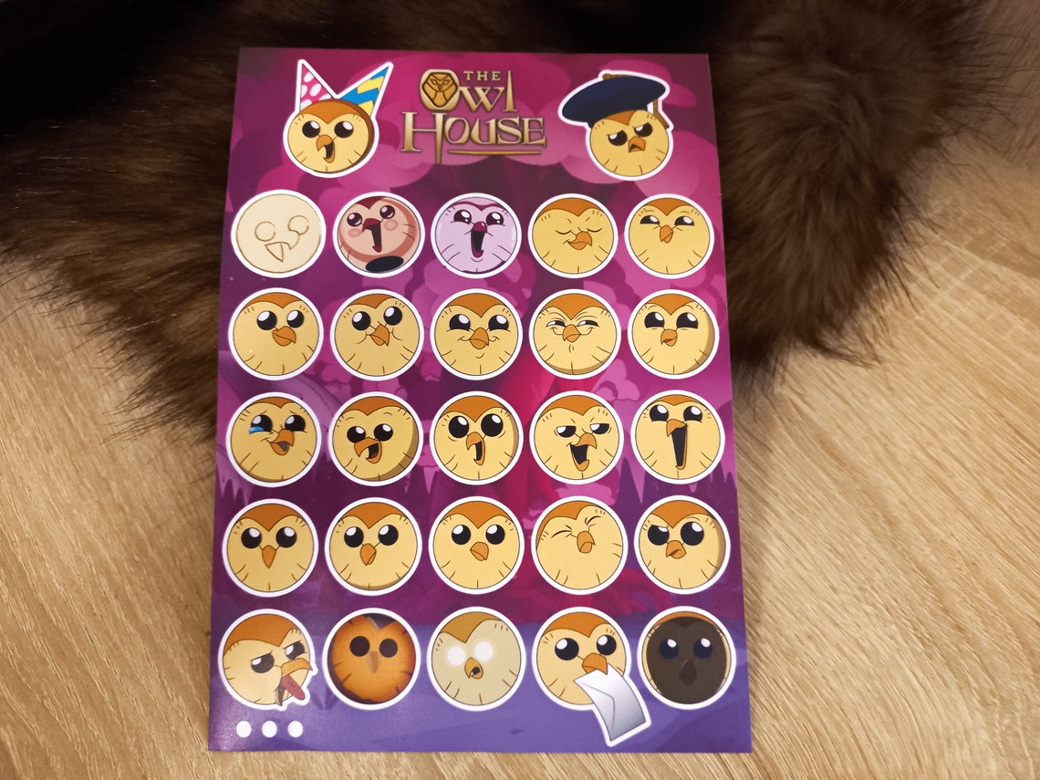 The Owl House Happy and Sad Hooty Sticker Pack - Etsy