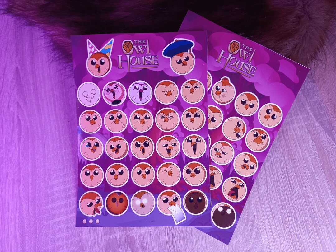 The Owl House Happy and Sad Hooty Sticker Pack - Etsy