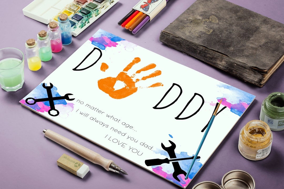 Handprint Art Craft / Daddy Dad Poem / Father's Day / Kids Baby Toddler ...