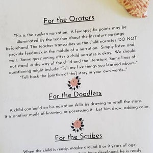 Charlotte Mason Style Narration Printables, Living Booklist and ...