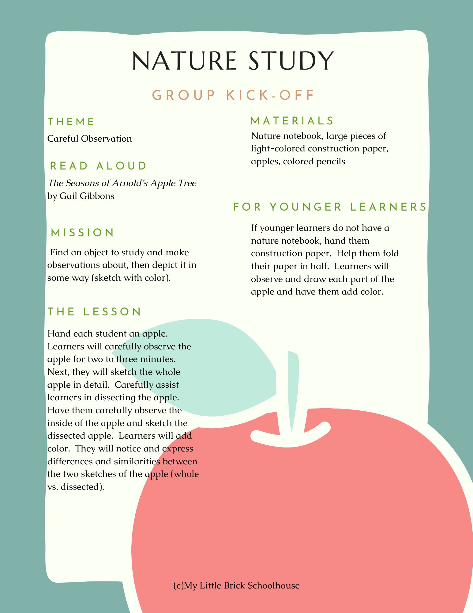 Charlotte Mason Year of Nature Study: Nature Study Teaching Ideas - Etsy