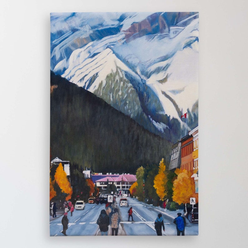 The Beauty of Banff: A Painting of Mount Rundle and the Surrounding ...