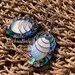 Abalone Oval Earring Abalone Shell Earrings Bohemian - Etsy