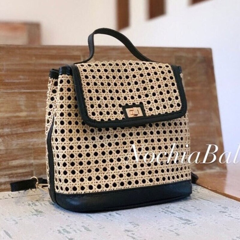 Rattan Backpack - Etsy
