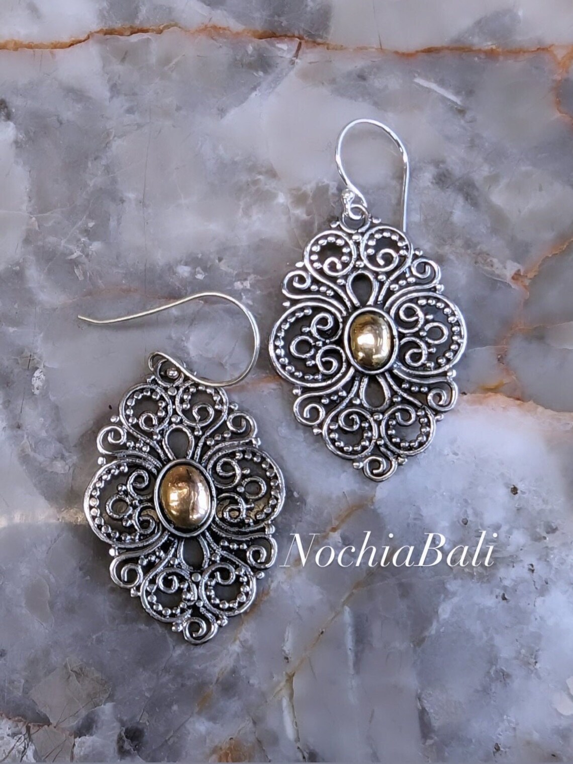 Bali Art Silver Earring, Handmade Earring, Summer Jewelry, 925 Sterling ...