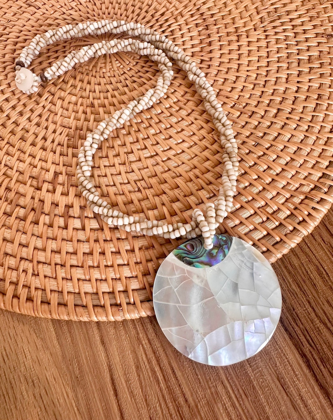 Abalone Shell Necklace, Paua Abalone Jewelry, Handmade Abalone Necklace ...