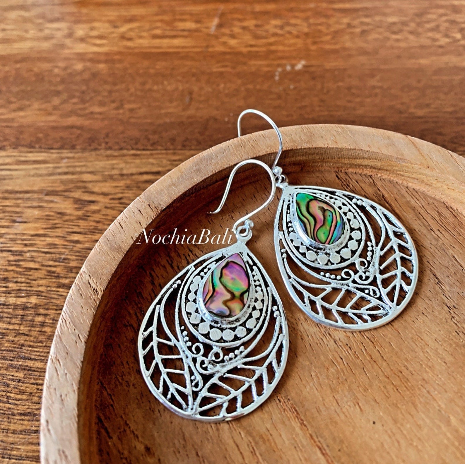 Teal Abalone Earring Natural Shell Earrings Boho Shell - Etsy