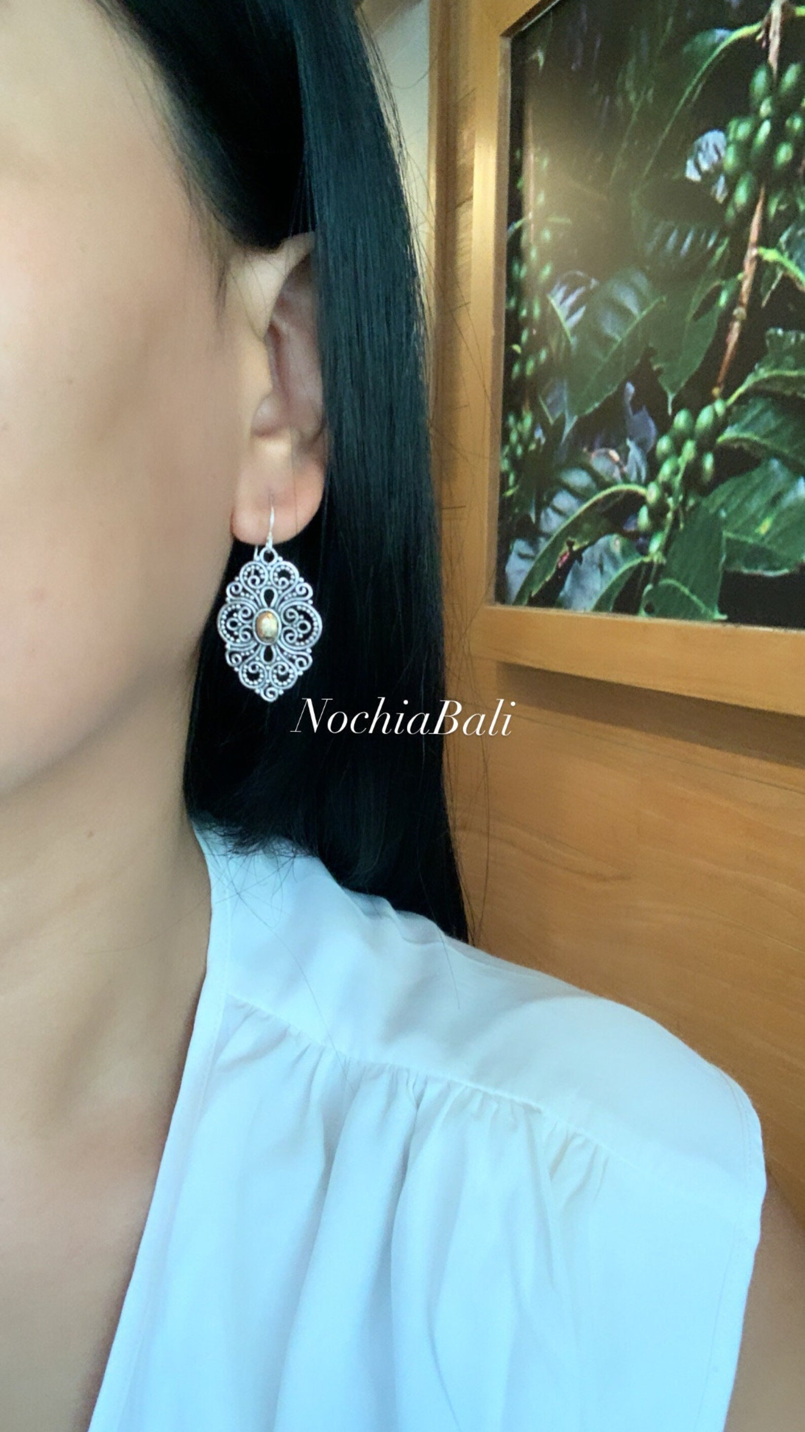 Bali Art Silver Earring, Handmade Earring, Summer Jewelry, 925 Sterling ...