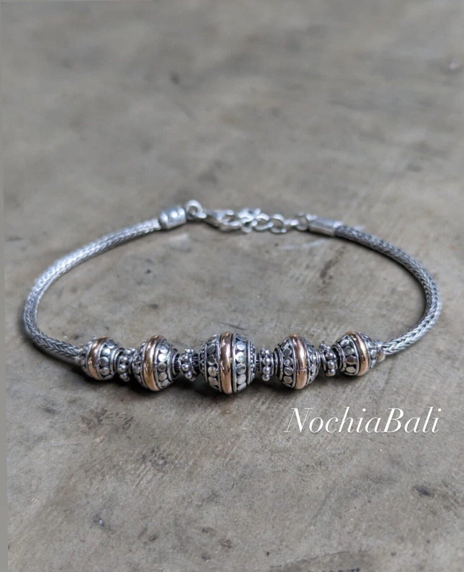 Ball Bracelet Each With a Band of Gold Sterling Silver - Etsy