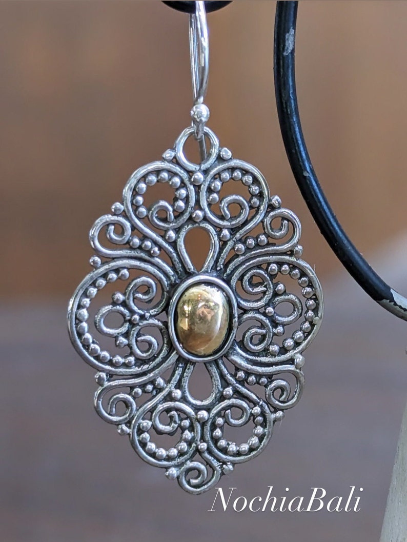 Bali Art Silver Earring, Handmade Earring, Summer Jewelry, 925 Sterling ...