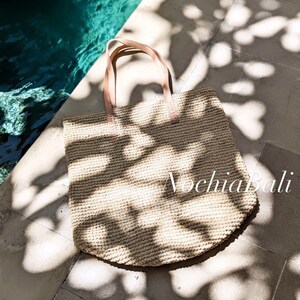 Large Beach Bag, Handwoven Raffia Bag, Straw Beach Bag, Summer Shoulder ...