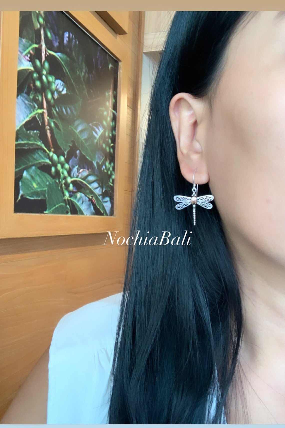 Silver Dragonfly Earring Dangle Insect Earring Dragonfly - Etsy