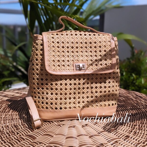 Rattan Backpack - Etsy