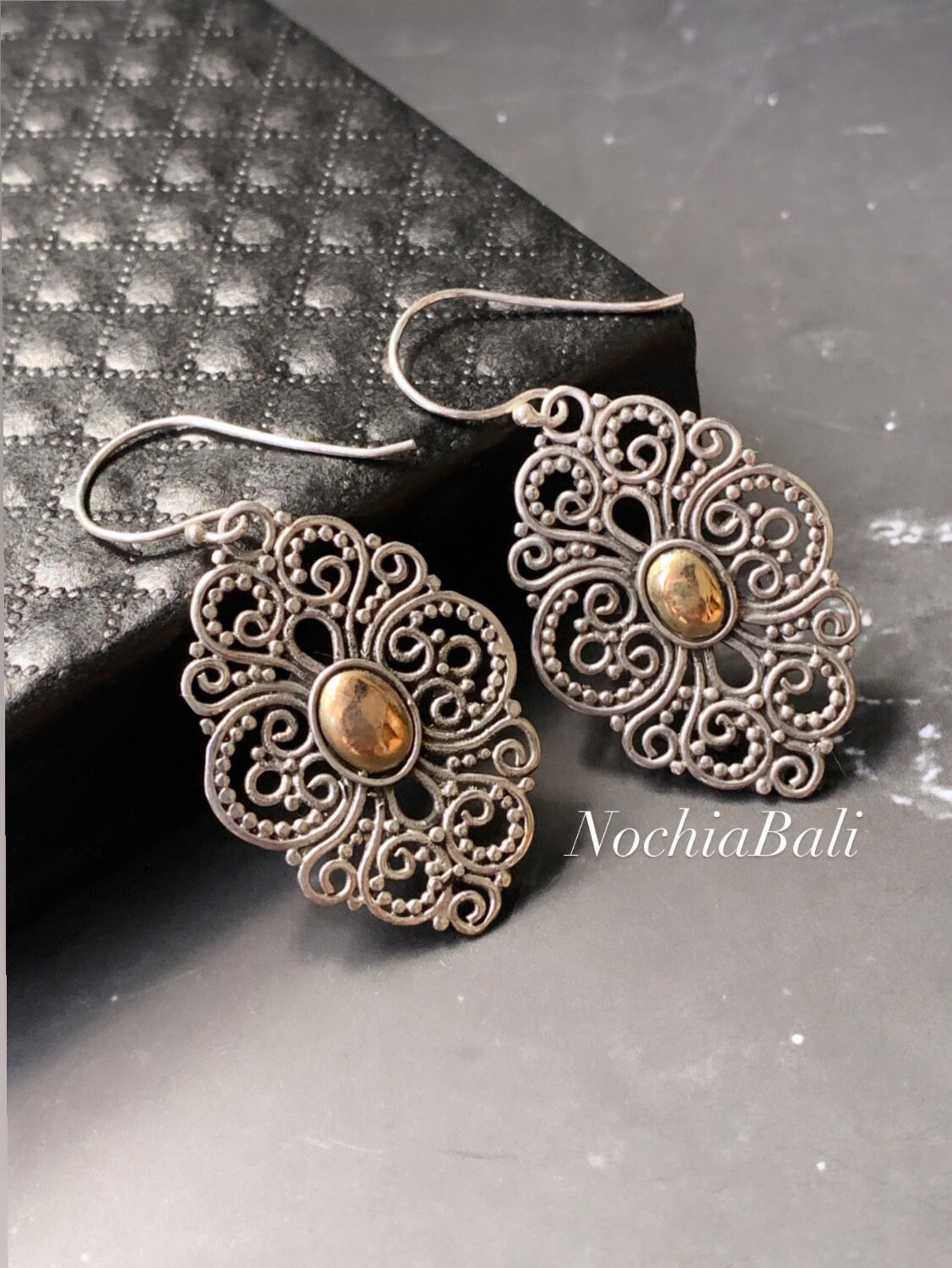 Bali Art Silver Earring, Handmade Earring, Summer Jewelry, 925 Sterling ...