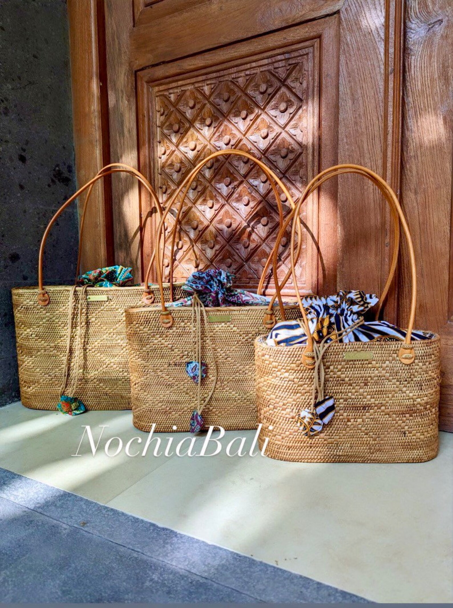 Summer Rattan Tote Straw Tote Bag Woven Beach Bag One - Etsy