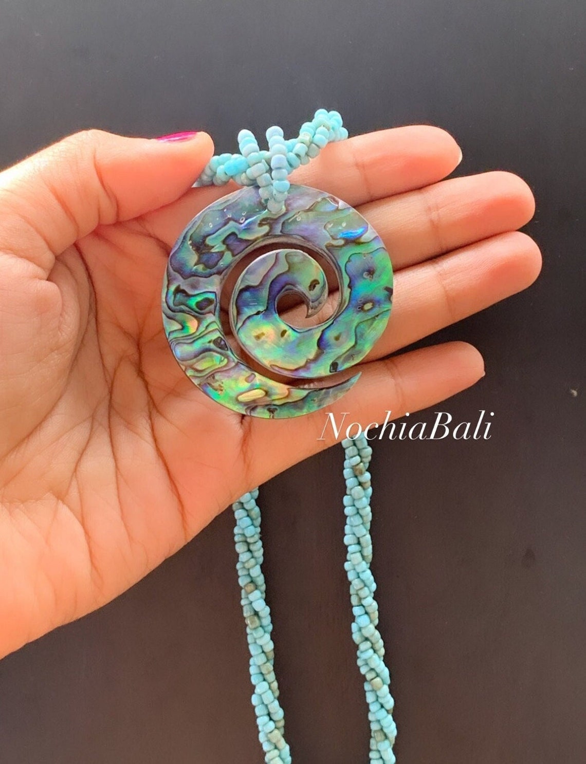 New Zealand Paua Abalone Necklace New Zealand Paua Pendant - Etsy