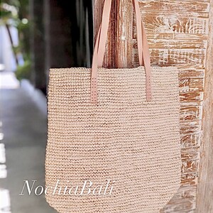Large Beach Bag, Handwoven Raffia Bag, Straw Beach Bag, Summer Shoulder ...
