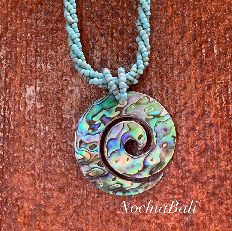 New Zealand Paua Abalone Necklace New Zealand Paua Pendant - Etsy