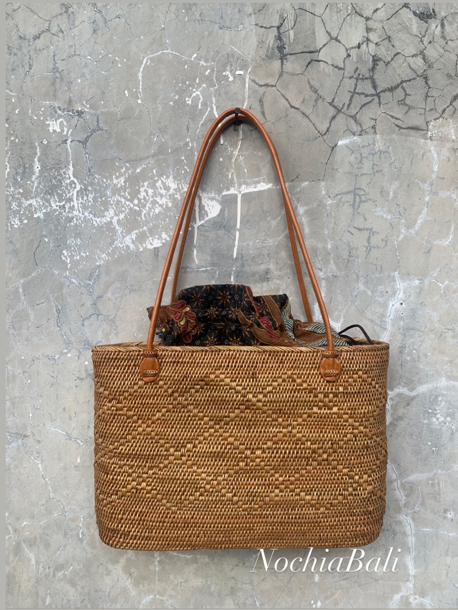 Summer Rattan Tote Straw Tote Bag Woven Beach Bag One - Etsy