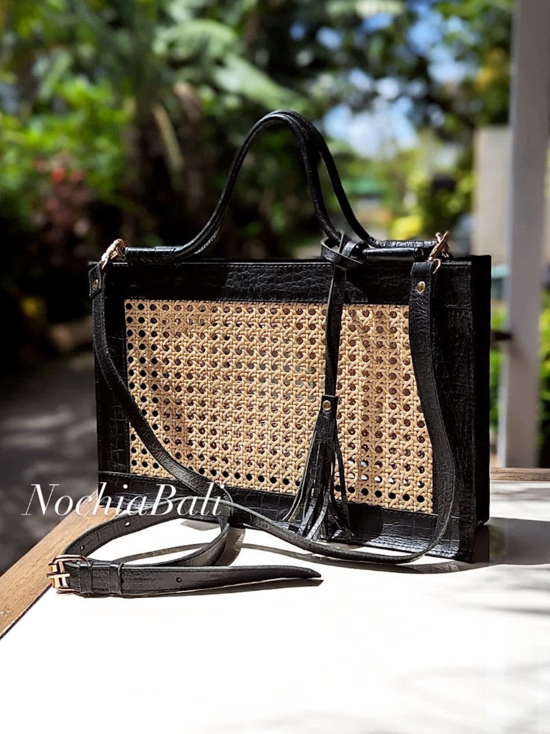 Leather Rattan Laptop Bag, Woman's Office Bag, Laptop Bags Women ...