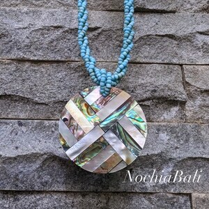 Abalone Pendant, Abalone Necklace, Mother of Pearl Necklace, Beach ...