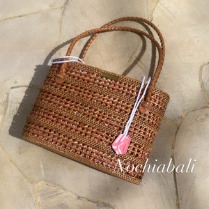 Summer Rattan Handbag Beach Rattan Bag Picnic Handbag - Etsy