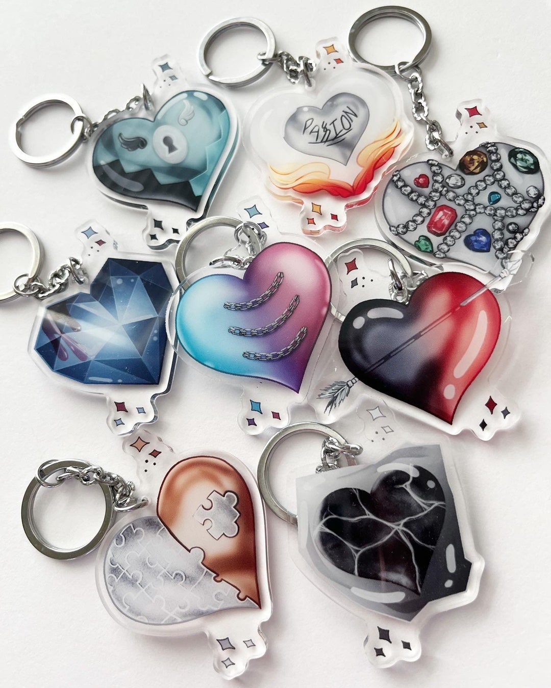 SKZ Heart Keychains - Etsy