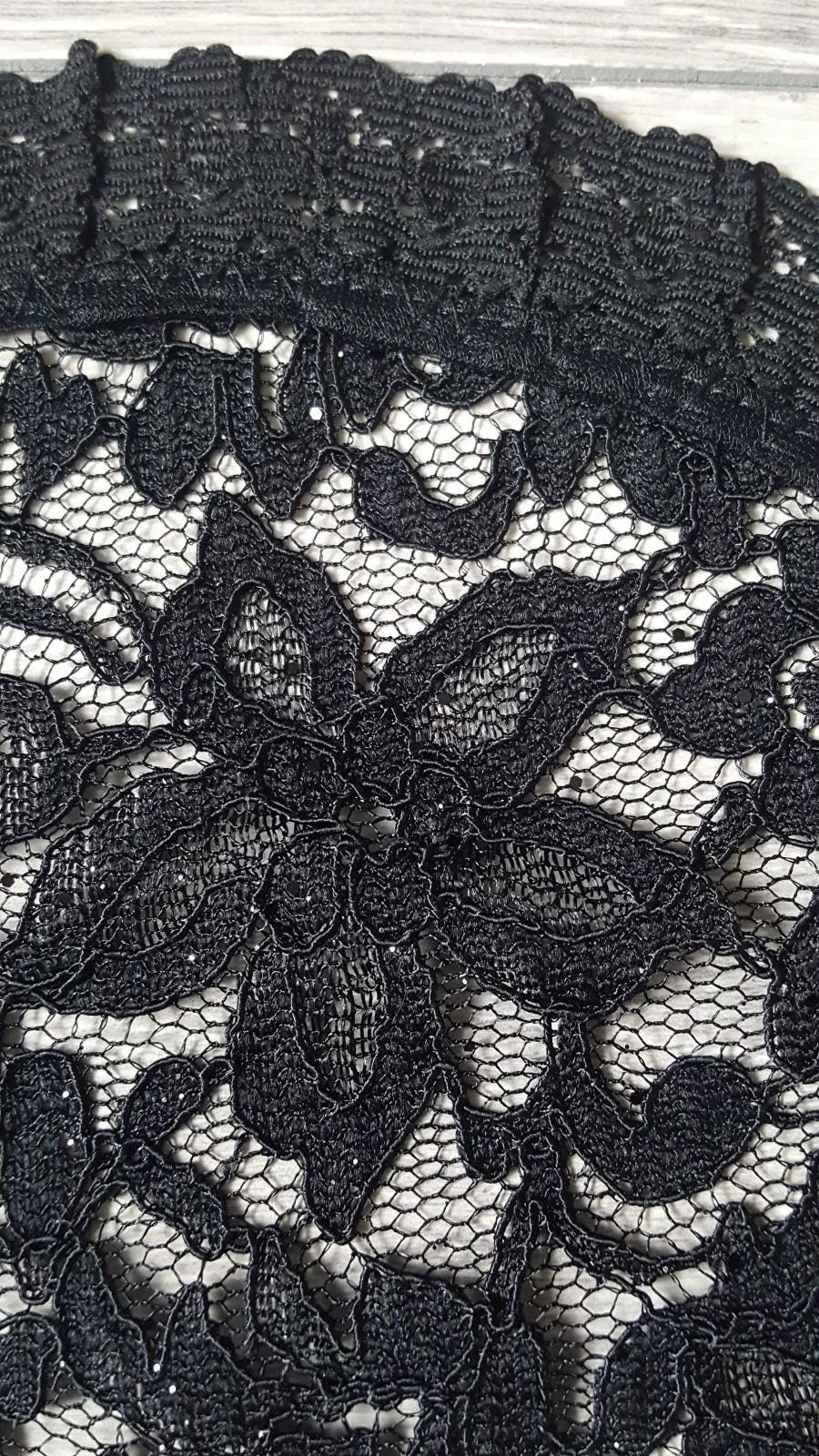 Black Christian Lace Chapel Cap| Lace Doily Head Covering| Catholic ...