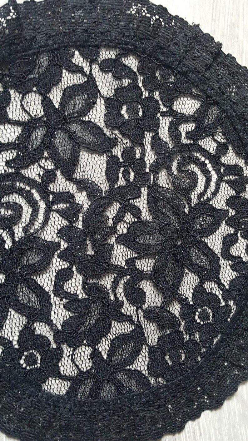 Black Christian Lace Chapel Cap| Lace Doily Head Covering| Catholic ...