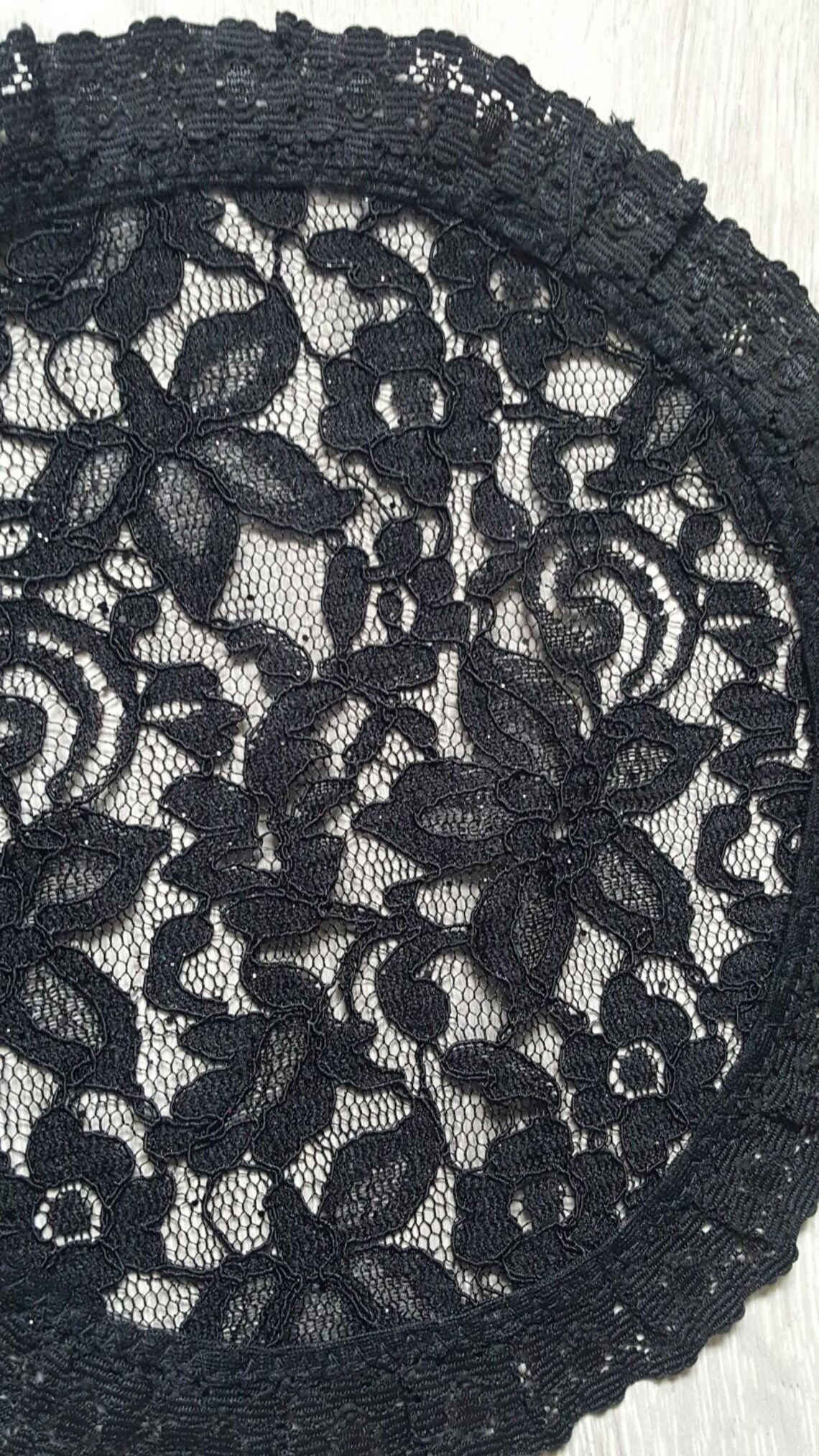 Black Christian Lace Chapel Cap Lace Doily Head Covering Catholic Women ...