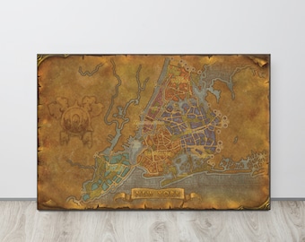 North Carolina World of Warcraft Style Map Print - Etsy