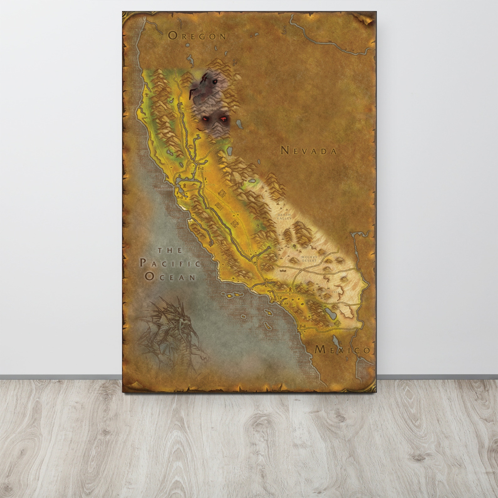 California - World of Warcraft Style Map - Etsy