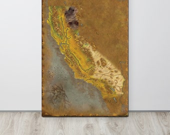 Texas World of Warcraft Style Map - Etsy