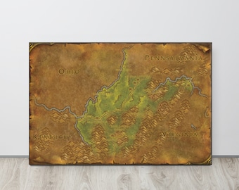 The United States of America World of Warcraft Style Map - Etsy