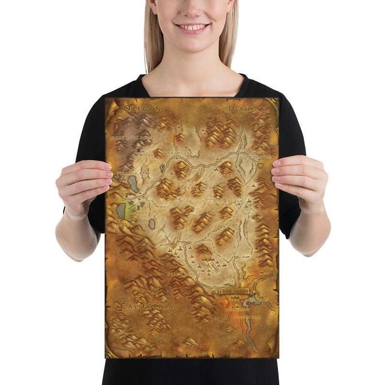 Nevada - World of Warcraft Style Map - Etsy