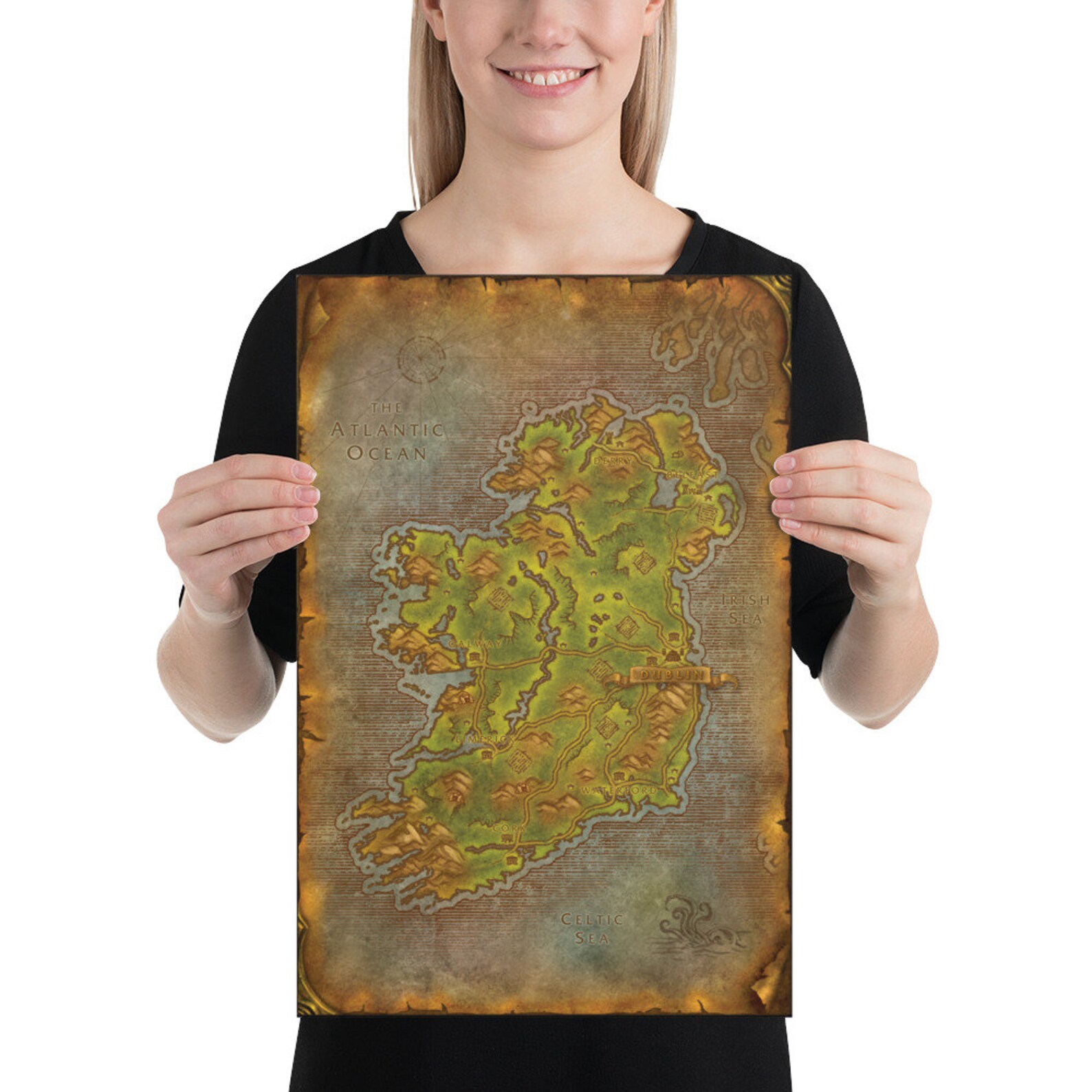 Ireland - World of Warcraft Style Map - Etsy