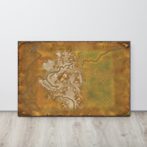 Washington World of Warcraft Style Map - Etsy