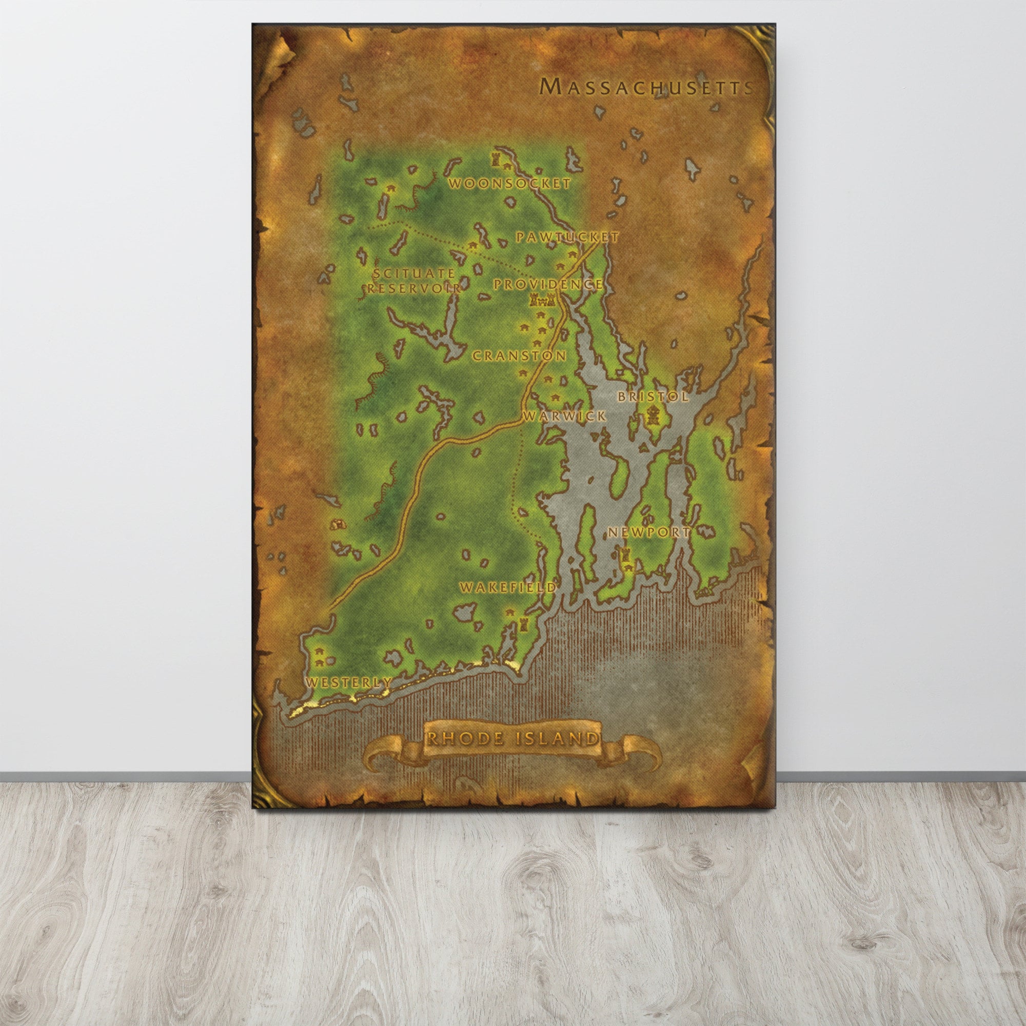 Rhode Island - World of Warcraft Style Map - Etsy