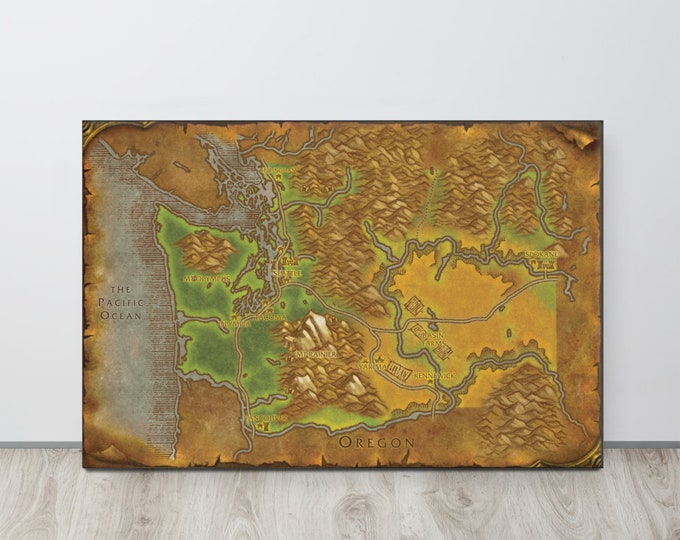 Texas - World of Warcraft Style Map - Etsy