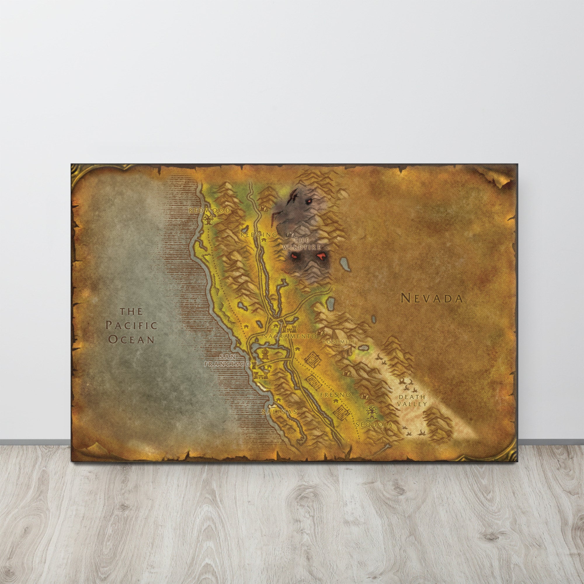 California norcal World of Warcraft Style Map - Etsy