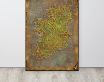 Texas World of Warcraft Style Map - Etsy