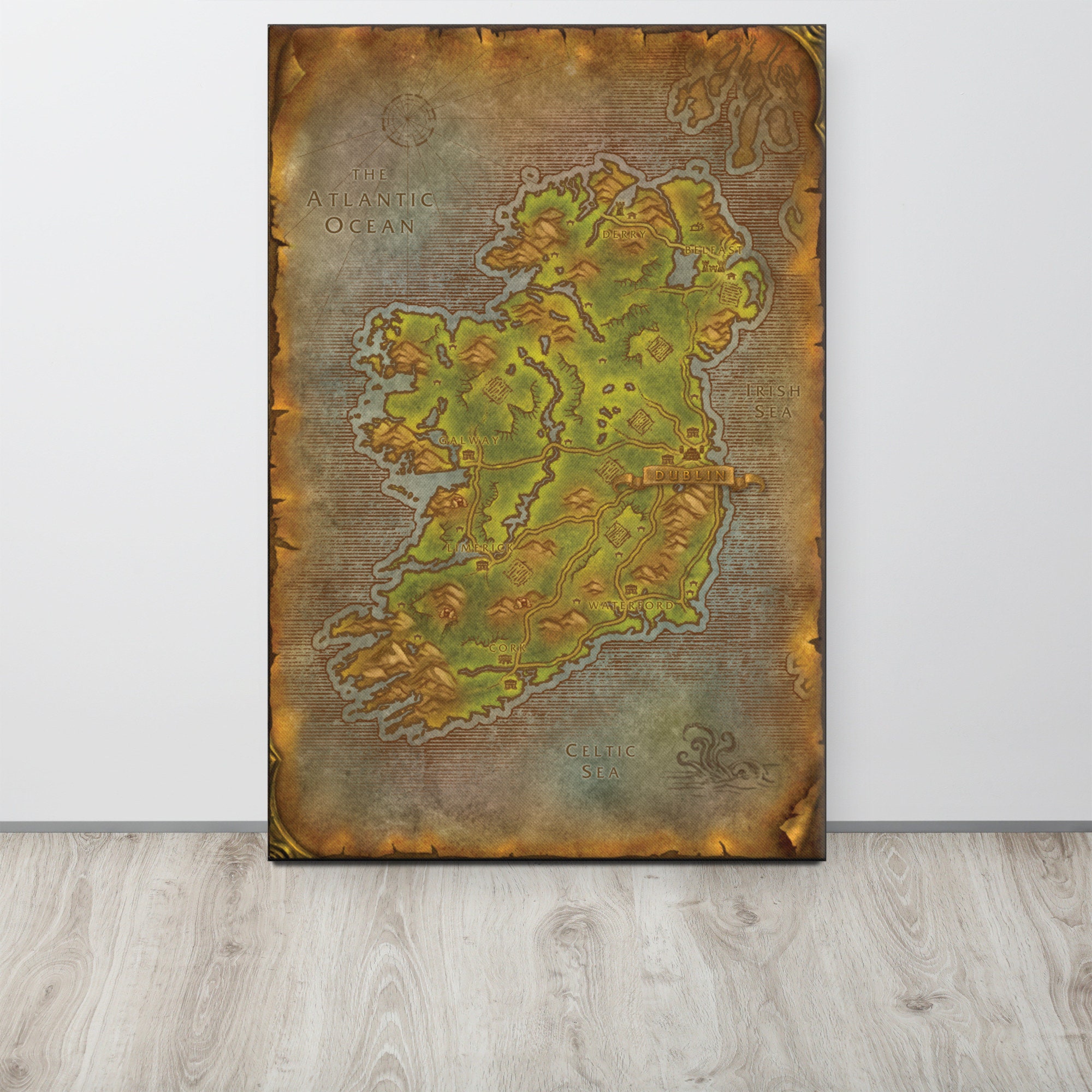 Ireland - World of Warcraft Style Map - Etsy
