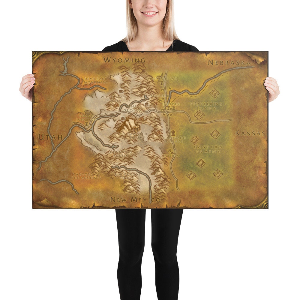 Colorado - World of Warcraft Style Map - Etsy