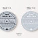 Custom Label for 12 Inch Vinyl Record, Bold Text Personalized Matte ...