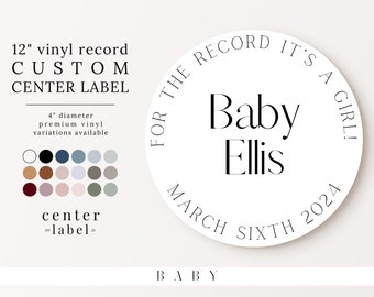 Custom Label for 12 Inch Vinyl Record Bold Text Personalized - Etsy