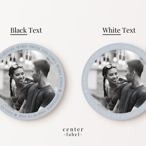 Custom Center Label With Photo for 12 Inch Vinyl Record, Bold Text ...
