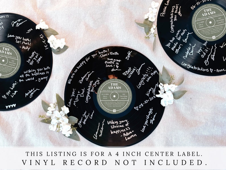 Custom Label for 12 Inch Vinyl Record Bold Text Personalized - Etsy